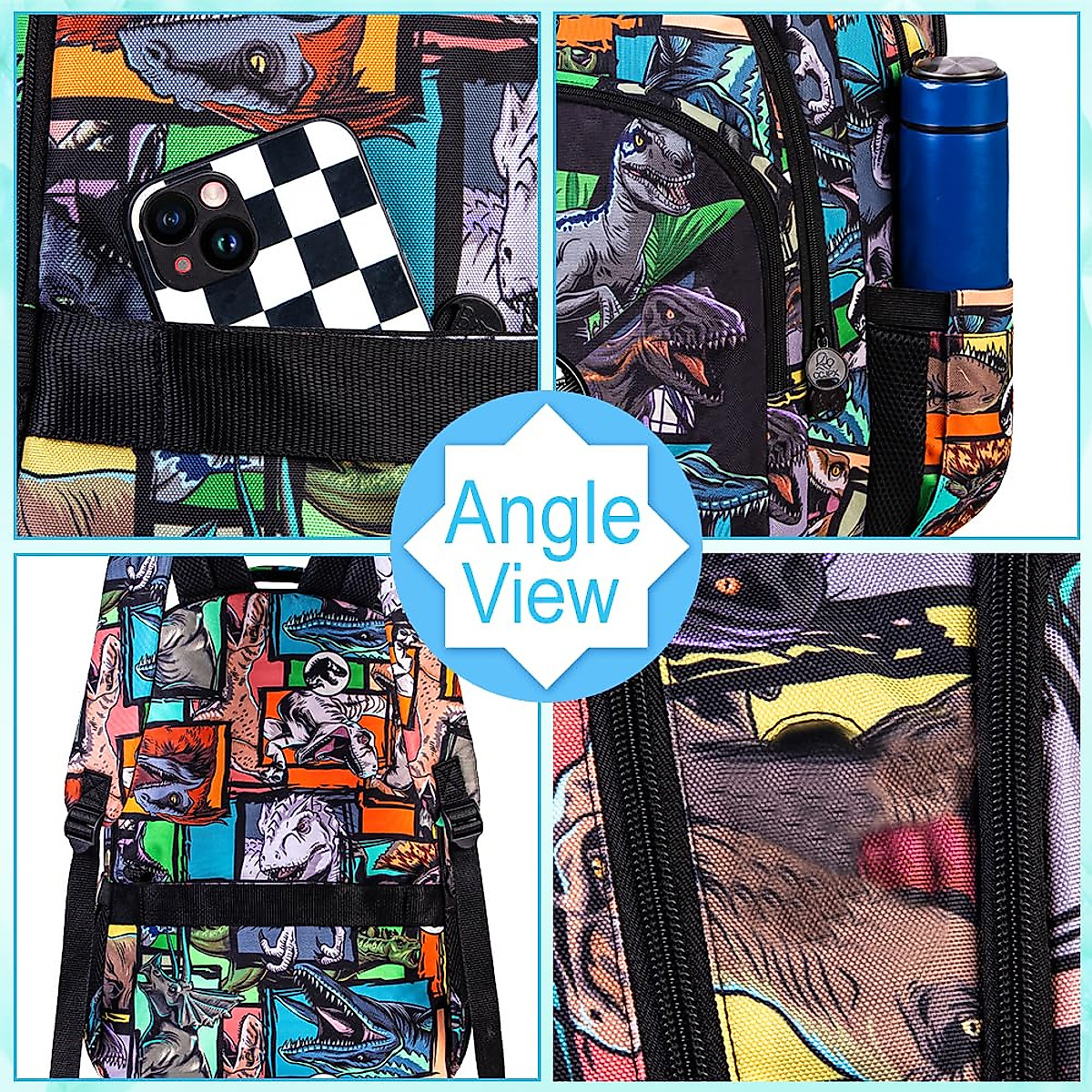 UFNDC Laptop Backpack for Women, 17" Waterproof Travel Computer Bookbag, Cute Anti Theft Rainbow School Bag for College Teenagers Girls