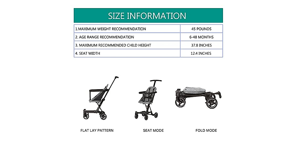 Compact Dream On Me Coast Rider Stroller - Lightweight & Safe