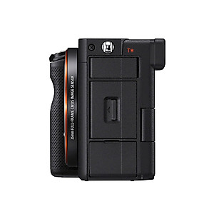 Sony Alpha a7C Full-Frame Compact Mirrorless Camera Body (Black) Bundle with Battery and Dual Charger (2-Pack),Gadget Bag with Accessory and Cleaning Kit, Software Suite and Memory Card (5 Items)