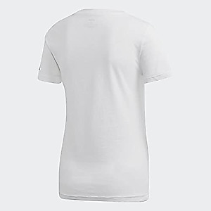 adidas Women's Essentials Brand Tee, White/Black, Medium
