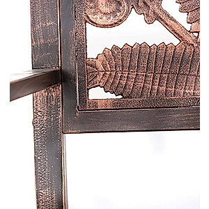Plow and Hearth Fern Fronds Metal Garden Bench
