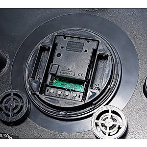 Evergreen Metal Indoor / Outdoor Atomic Wall Clock, Hammered Copper