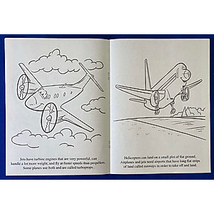 ZOCO - Aviation Adventures and Flying - Educational Coloring Books (25 Bulk Pack, Without Crayons) - Airplanes, Pilots, Airlines Handout - Games, Puzzles, Fun Activities for Kids