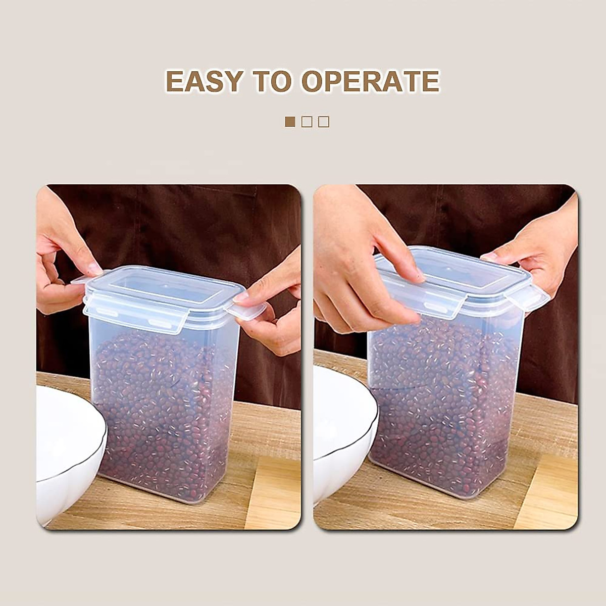 Irfora 7PCS Food Storage Containers kitchen Storage Container BPA Free PP Pantry Organization with Lid Stackable Design for Cereal Snack Noodle Nut Pasta Flour Rice