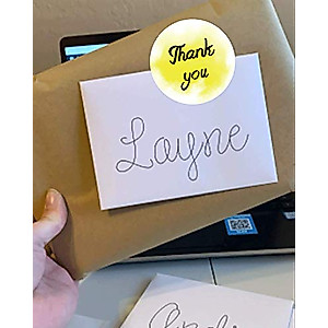 Colorful Thank You Stickers Roll 1.5 Inch Thank You Business Labels for Small Shop Packaging Wedding Baby Shower Gifts Bags Envolope Seals 500 Pcs