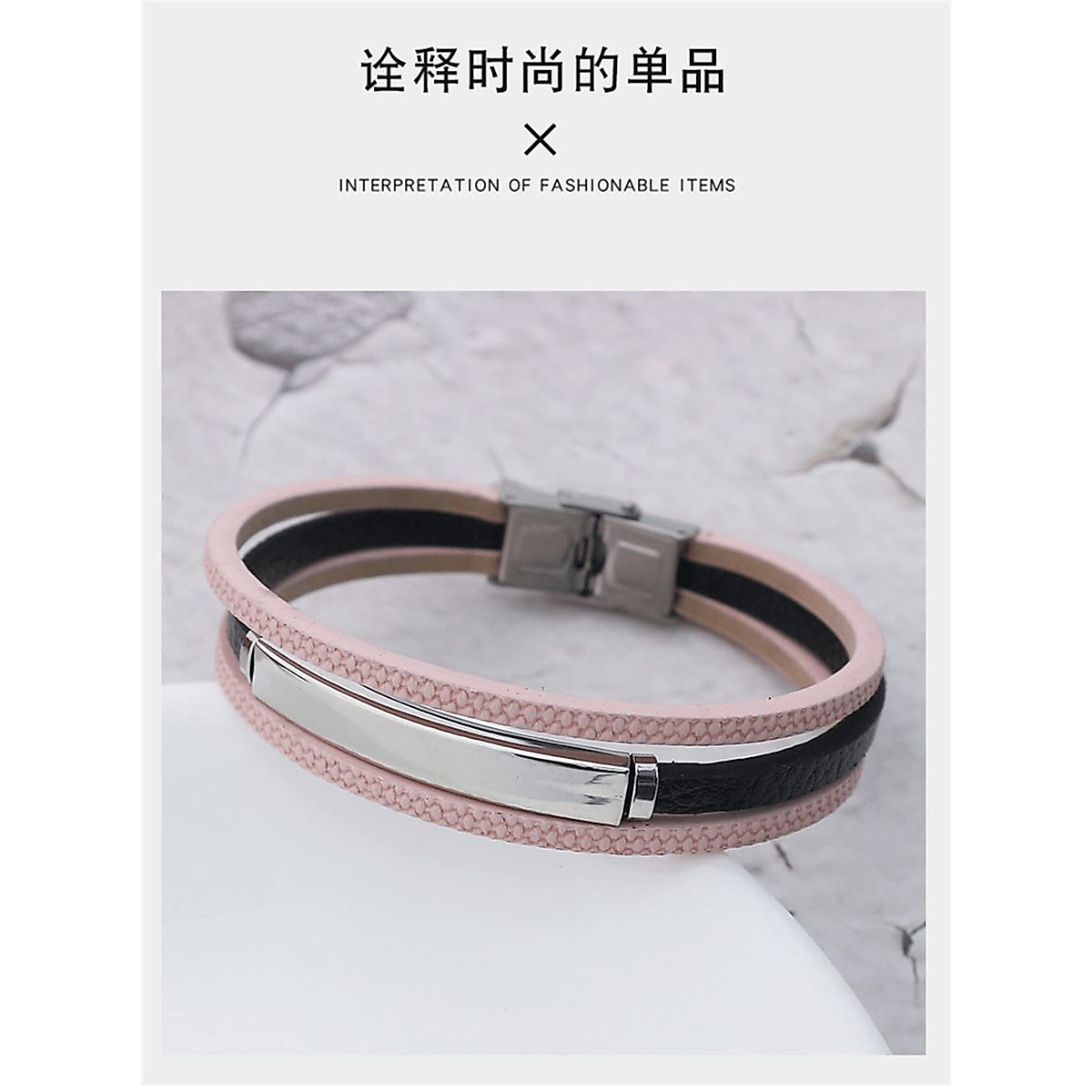 LiFashion WWJD HWLF Bracelets for Lover,Handmade Leather Bracelet What Would Jesus Do He Would Love First Wristband Stainless Steel 3 Layers Inspirational Religious Reminder Jewelry for Him Her