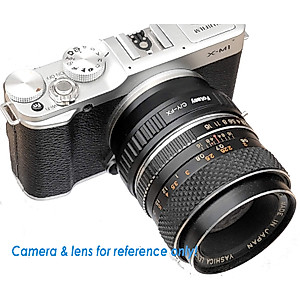 Fotasy Contax Yashica C/Y Lens to Fuji X Adapter, CY Lens X Mount Adapter, Compatible with Fujifilm X-Pro1 X-Pro2 X-Pro3 X-E2 X-E3 X-A10 X-M1 X-T1 X-T2 X-T3 X-T4 X-T10 X-T20 X-T30 X-T30II X-T100 X-H1