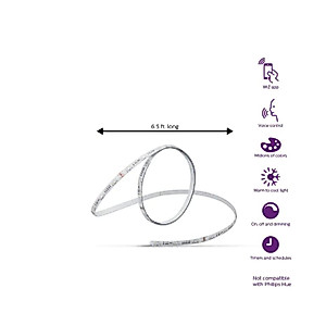 PHILIPS Smart Wi-Fi Wiz Connected Color and White Dimmable Tunable Light Strip Starter Kit 6.5ft (2M)