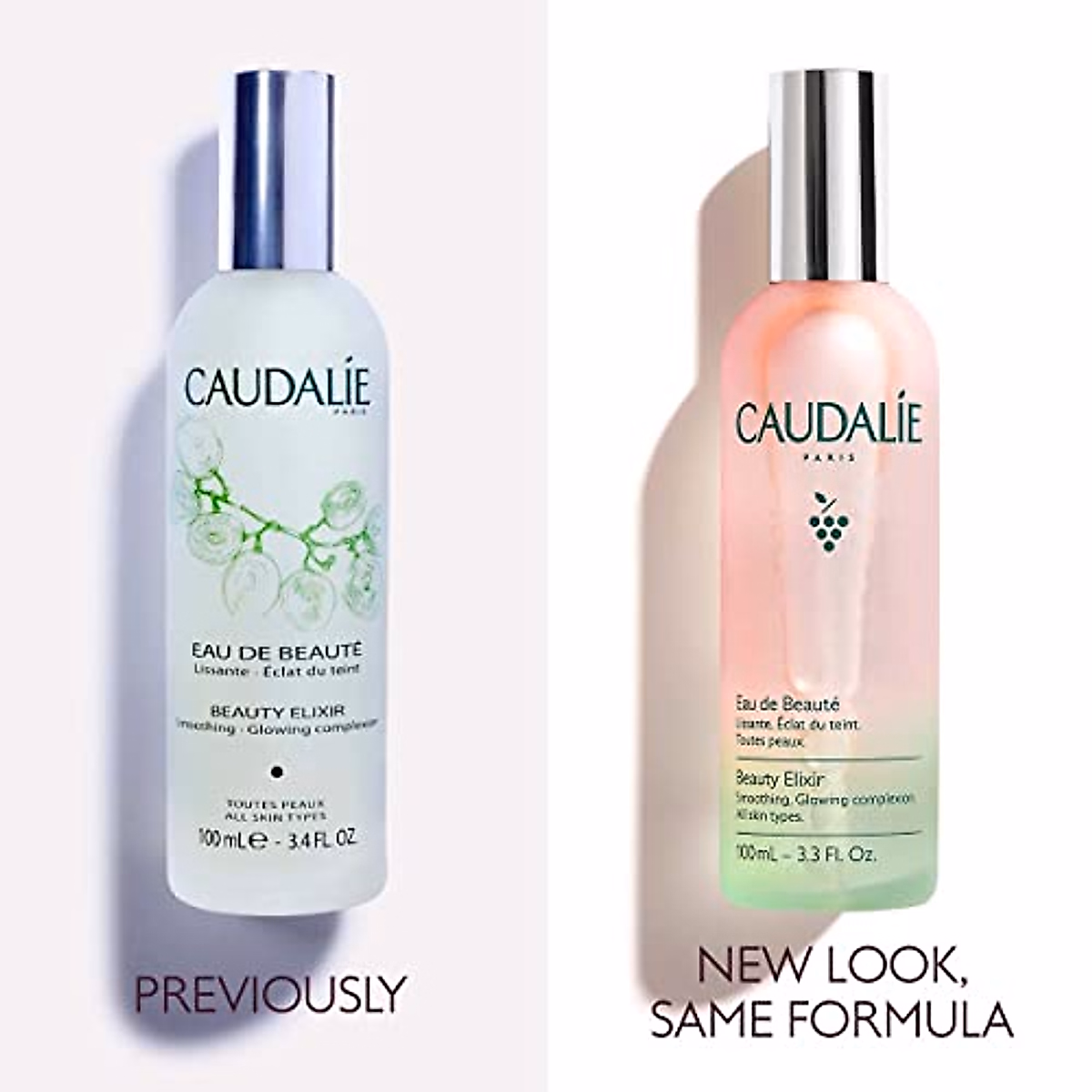 Caudalie Beauty Elixir Face Mist: Toner That Tightens Pores + Reduces Dullness + Sets Makeup, Full Size, 3.3 oz