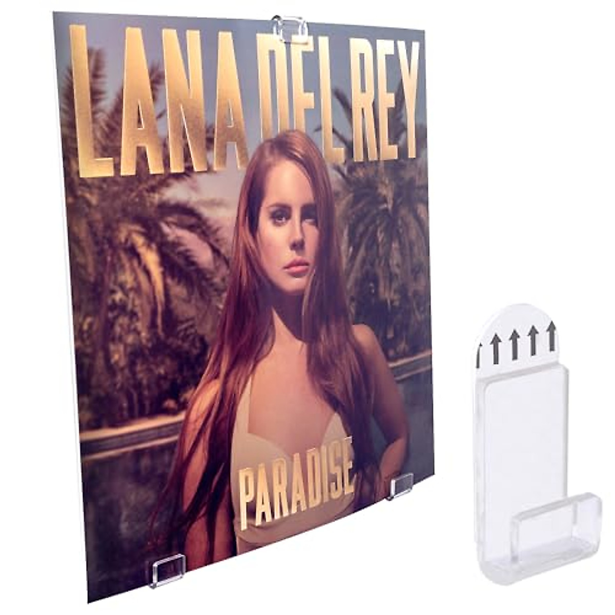 Antilope 6 Sets 18Pcs Vinyl Record Wall Mount Display Holder No Screws, Self Adhesive Clear Acrylic Vinyl Record Hangers Shelf for Album Covers Display and Home Wall Decoration -Single LP