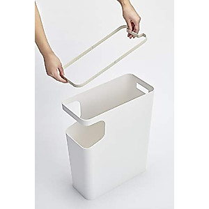 YAMAZAKI home Tower Side table and Trash can White - 3988
