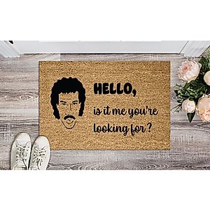 Doormat, is It me You are Looking for? Lionel Richie Rug, Lionel Mat, Lionel Hello Doormat, Christmas Day Non Slip Floor Mat for Home Bathroom Kitchen Entrance 18 x 30 inch