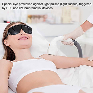IPL190nm to 2000nm Laser Safety Glasses , UV Blocking Laser Glasses Eye Protection Protective Goggles Eyewear for Hair Removal Treatment and Laser Cosmetology Operator Eye Protection Adjustable Temple