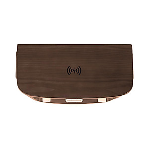 Fuse Vint Vintage Retro Radio | Wireless Charging Pad | AM/FM Radio Speaker with Bluetooth & AUX Input | Mid Century Modern Style | Real Handcrafted Ashtree Wood Exterior