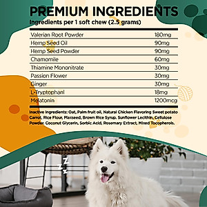 FURRY FUELS Calming Chews for Dogs - Dog Calming Treats for Dog Relief, Dog Calming Chews, Helps with Stress and Better Sleep, Calming Dog Treats - Beef Flavor - 240 Chews