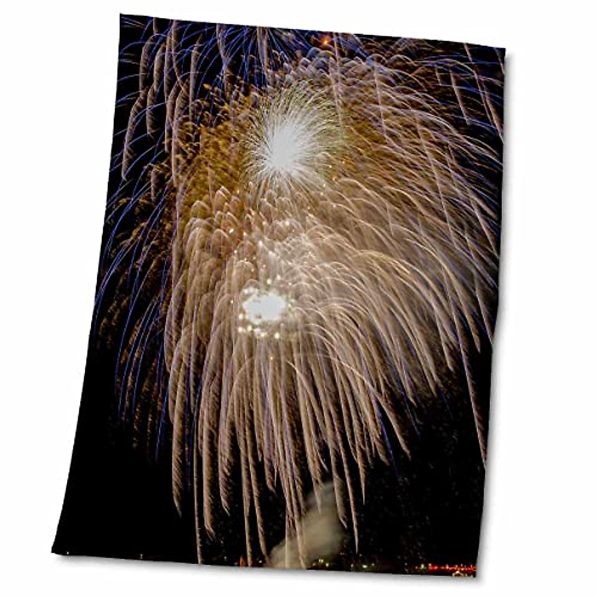 3dRose USA, Colorado, Frisco, Dillon Reservoir. Fireworks display, July 4th. - Towels (twl-190717-2)