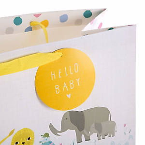 Hallmark New Baby Gift Bag - Hello Baby Safari, Large Landscape