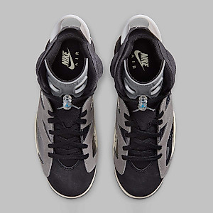 Nike Women's Air Jordan 6 Retro Tech Chrome Black/Chrome-Smoke Grey Sneakers 8.5