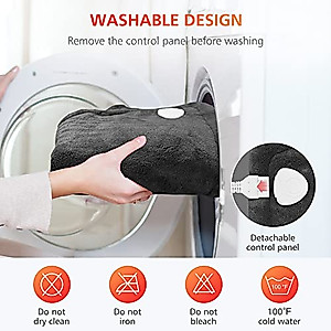 Heating Pad for Back Pain Relief,Heat Pads for Neck and Shoulders,Electric Back Heated Wrap,Large Heating Pad,Electric Heated Pads with Auto Shut Off,3 Temperature Levels,Black,Gifts for Mom, Dad