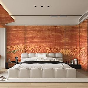 HATOKU 17.7" x 196" Brown Wood Peel and Stick Wallpaper, Contact Paper for Cabinets PVC Self Adhesive Wallpaper for Desk Drawer Shelf Liner