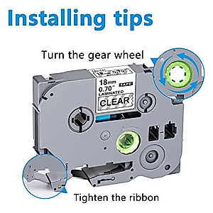 Weemay 5 Pack TZe141 Label Replacement for Brother Tze Tape 18mm 0.7" Laminated Clear TZe TZe-141 TZ141 TZ-141 3/4 Inch Black on Clear labelling for P-touch PT-D400AD PT-D610BT PT-D600 PT-D410 Printer