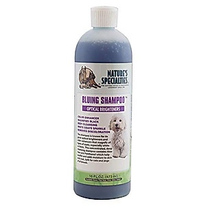 Nature's Specialties Bluing Ultra Concentrated Dog Shampoo for Pets, Makes up to 2 Gallons, Natural Choice for Professional Groomers, Optical Brightener, Made in USA, 16 oz