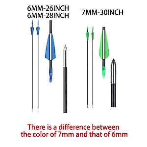 Fiberglass Archery Target Arrows 26 Inch for Youth Children Women Beginner Shooting Practice with Compoud Recurve Bow