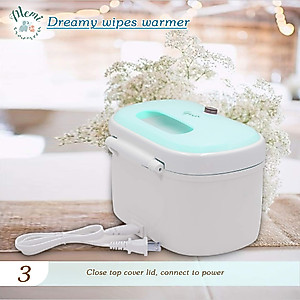 (UPGRADED) MEMI DREAMY WIPES WARMER | HOLDER | EASY-USE | GREAT GIFT |(SKY BLUE)