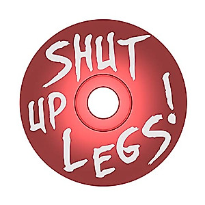 Bike Accessories - Bicycle Accessories - Mountain Bike Accessories - MTB Stem Cap - Headset Cap - Great Aesthetic Upgrade for Bike, Ebike, BMX, Road Bike - Customize your Ride! (Red Shut Up Legs)