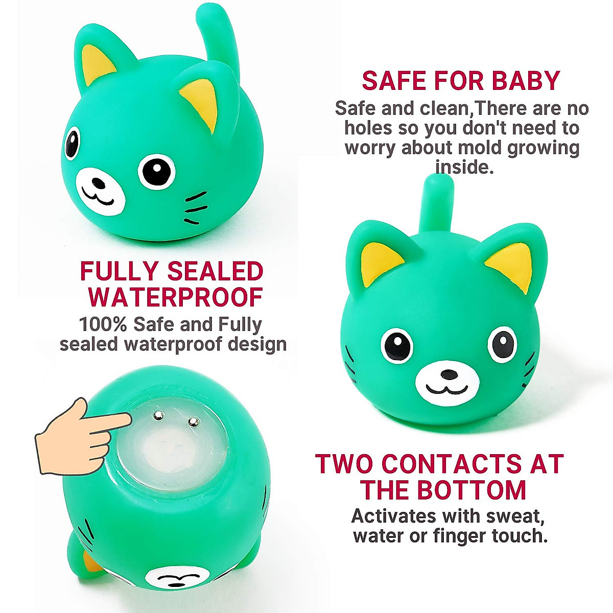 Bath Toys for Toddlers Baby 8 Pack Light Up Toys - Bathtub Toy Flashing Colourful LED Light Shower Bathtime for Kids Infants Toddler Child Preschool Bathtub Bathroom Shower Games Swimming Pool Party