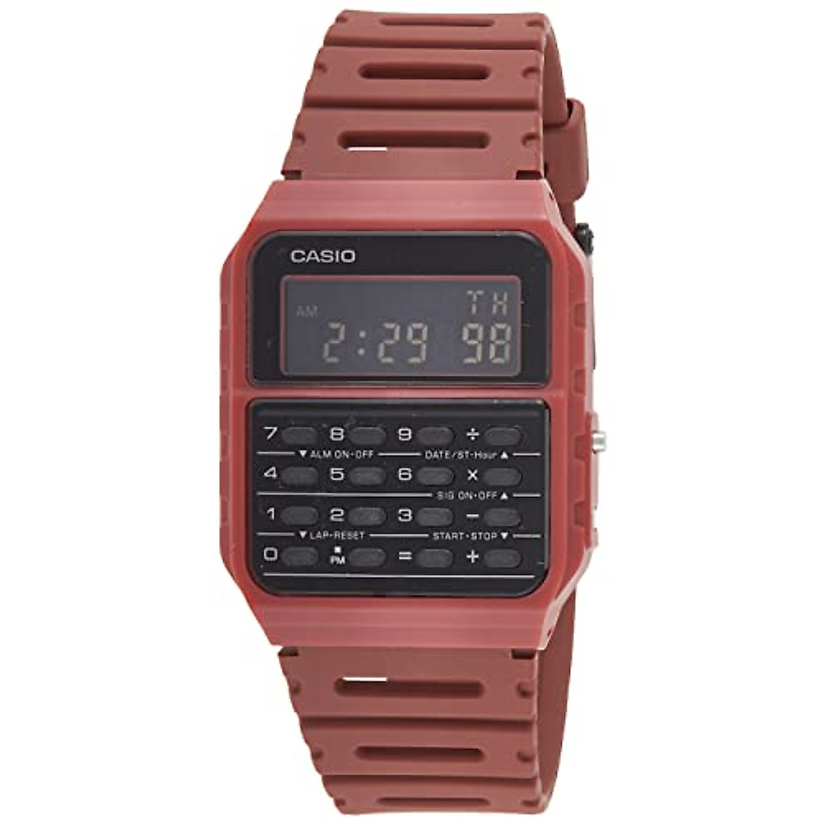 Casio CA-53WF-4B Calculator Red Digital Mens Watch Original New Classic CA-53