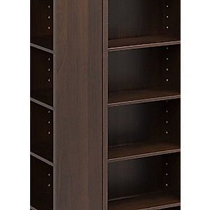 Prepac Large Four-Sided Spinning Tower Storage Cabinet, Espresso