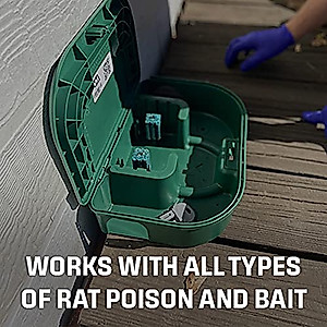 Exterminators Choice - 6 Pack Rat Bait Station Boxes with 1 Key - Heavy Duty Mouse Trap Poison Holder - Great for Catching Rats and Mice - Pest Control - Durable and Discreet