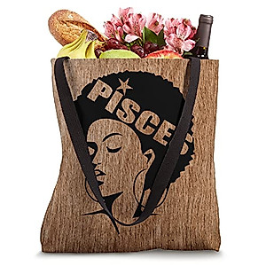 African American Woman Afro Pisces Zodiac Tote Bag