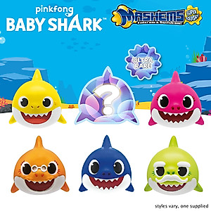 Mash'Ems Baby Shark Collectable Squishy Characters, Baby Shark Toys, Pink Fong