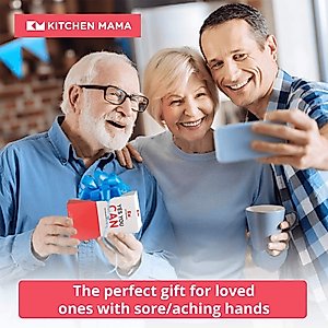 Kitchen Mama One Touch Electric Can Opener: Open with Simple Press of A Button - Auto Stop As Task Completes, Ergonomic, Smooth Edge, Food-Safe, Battery Operated (Teal)