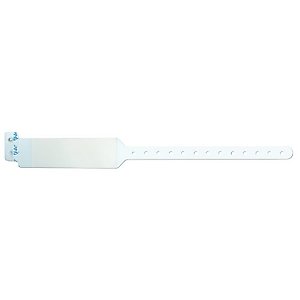 PDC Healthcare Sentry LabelBand 5080-11-PDM Polyester Adult Shield Wristband, Insert Label Style, Permanent Snap Closure, White (Box of 500)