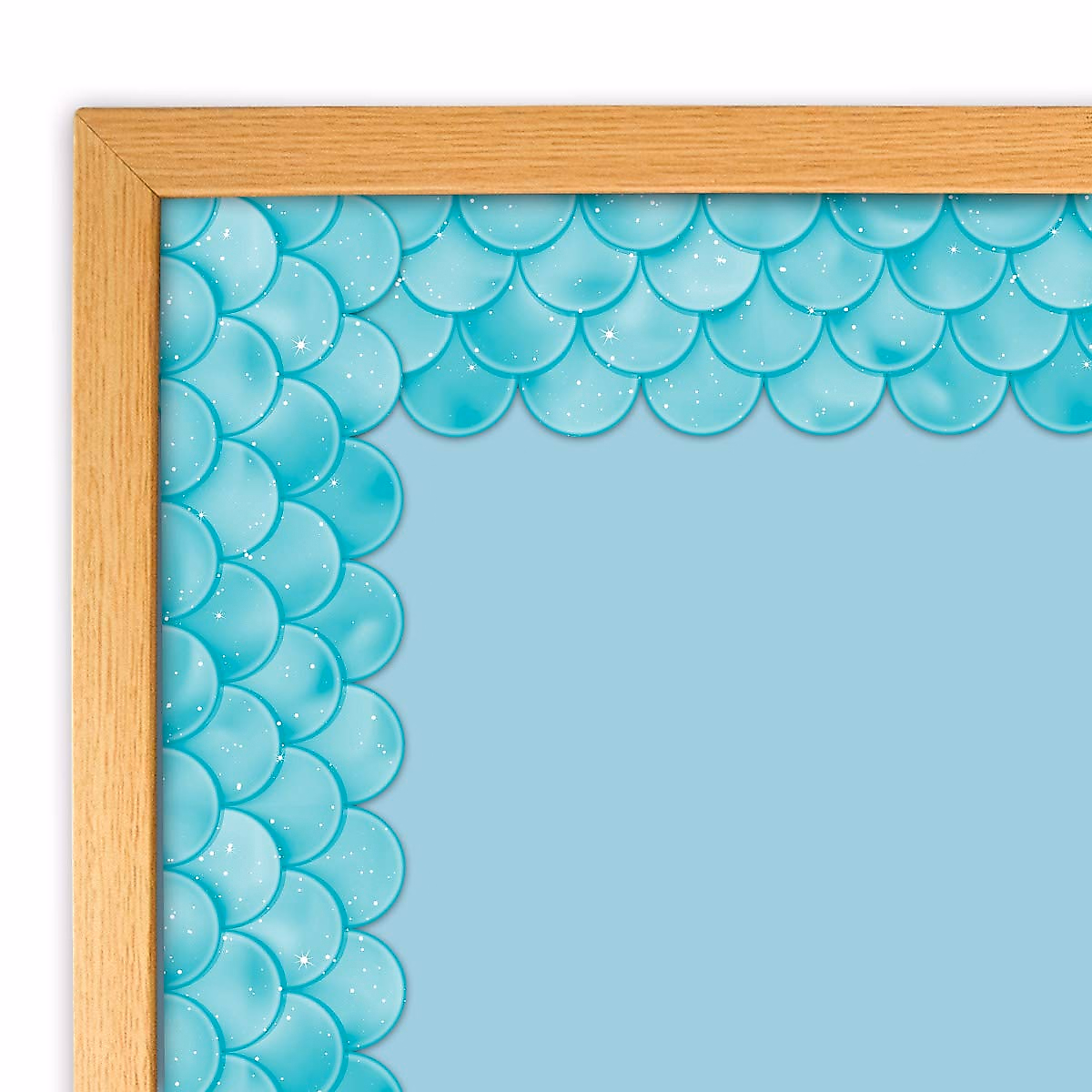 Ombre Turquoise Scallops Bulletin Board Borders for Classroom Trim Back to School Decoration 36 Feet