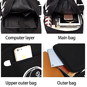 Asge School Backpack Boys Girls Teenage Backpack Large 3 Piece Set School Satchel Reflective Waterproof Backpack School Bags for Boys School Bag for School Travel Outdoor