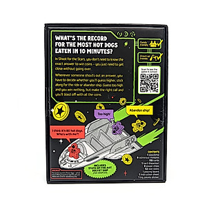 Shoot for The Stars — The Rocket-Powered Trivia Game for Adults and Family — Board Games for Teens, Kids and Aliens Alike
