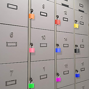 Luggage Locks with Keys Suitcase Locks Mini Metal Keyed Padlocks for Backpack Boxes Laptop Bag School Gym Locker 23mm (Black,10 Pieces)