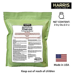Harris Horticultural Charcoal, Premium Biochar Soil Amendment for Plants and Terrariums, 2qt