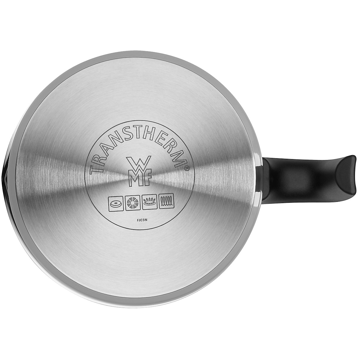 WMF 794769990 milk pot Ø 14 cm approx. 1,7l pouring rim Cromargan stainless steel brushed suitable for all stove tops including induction dishwasher-safe, Silver