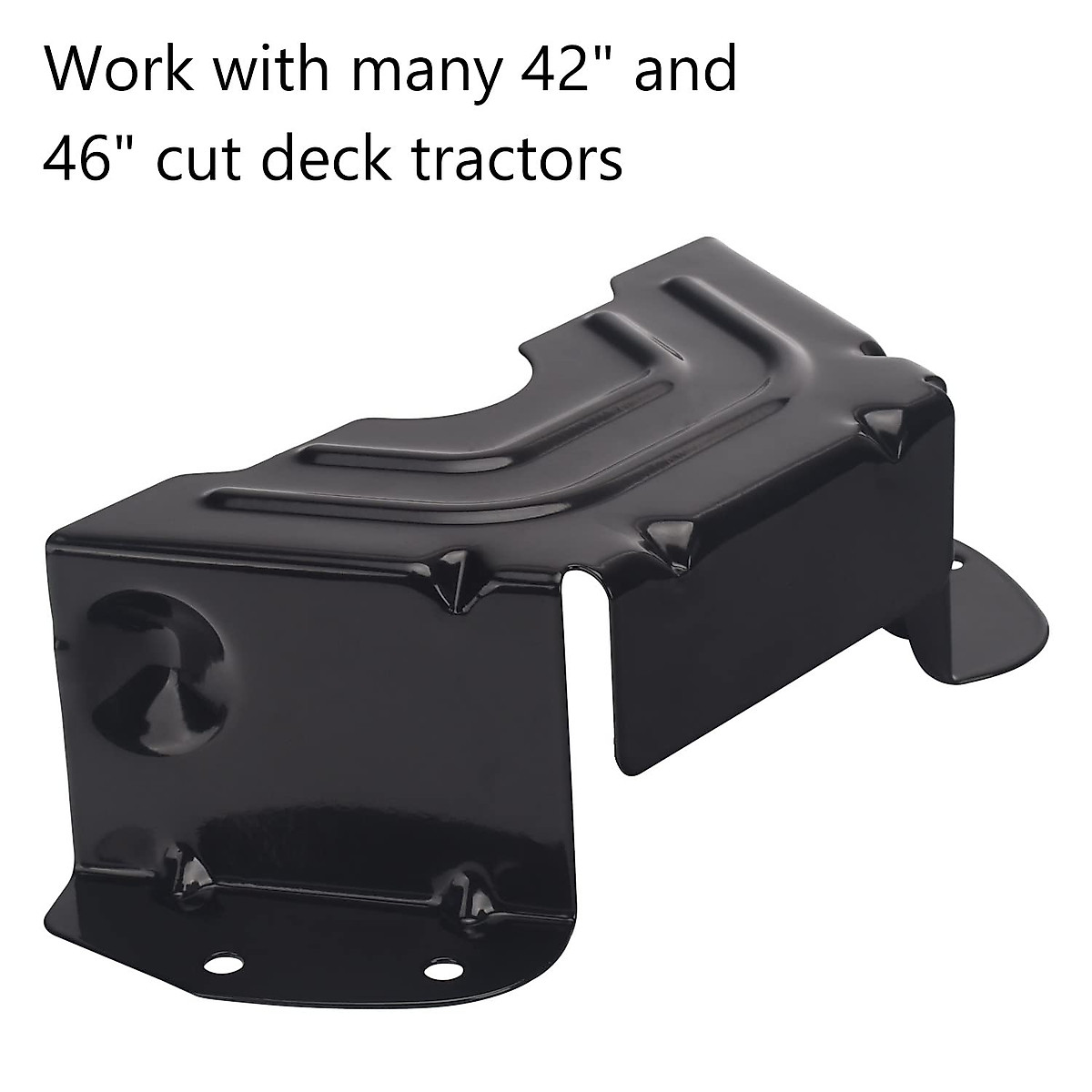 DECKMAN Lawn Mower Parts 783-06424A-0637 783-06424A Black Deck Belt Cover, Compatible with MTD Craftsman Troy-Bilt Lawn Mower Parts 783-06424A, Fits 42" 46" Deck Spindle Pulley Belt Guard Cover (2)