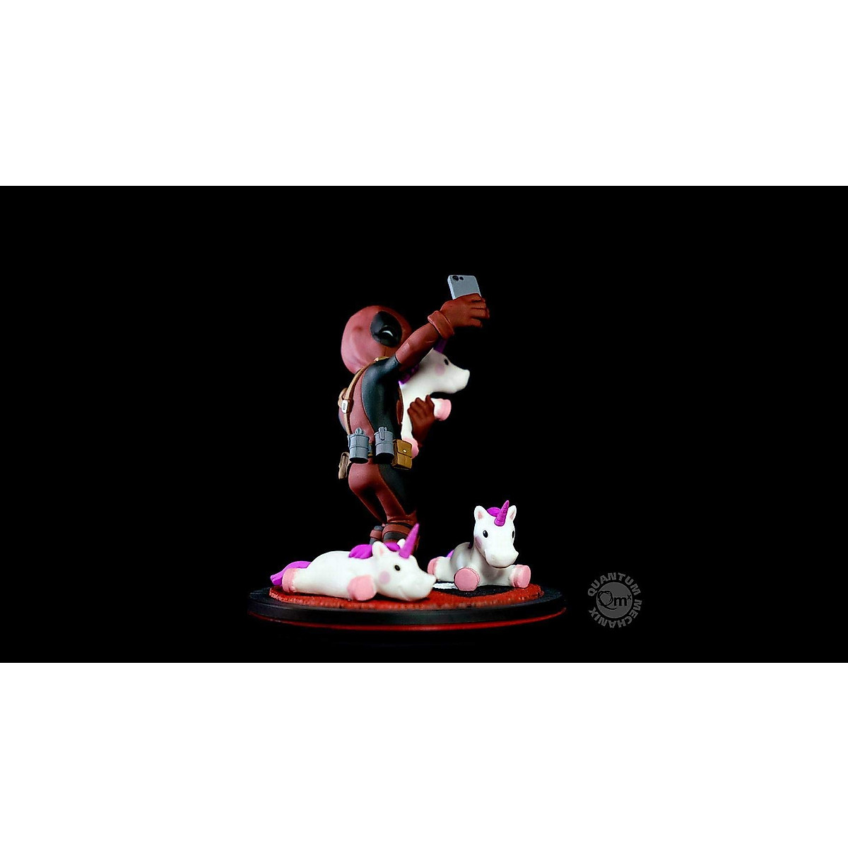 Quantum Mechanix Deadpool Unicorn Selfie Q-Fig Max Toons Figure, Multi-Colored