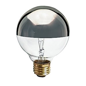 Satco S3860 - 25 Watt G25 Incandescent; Silver Crown; Medium base; 120 Volt (6 Pack)