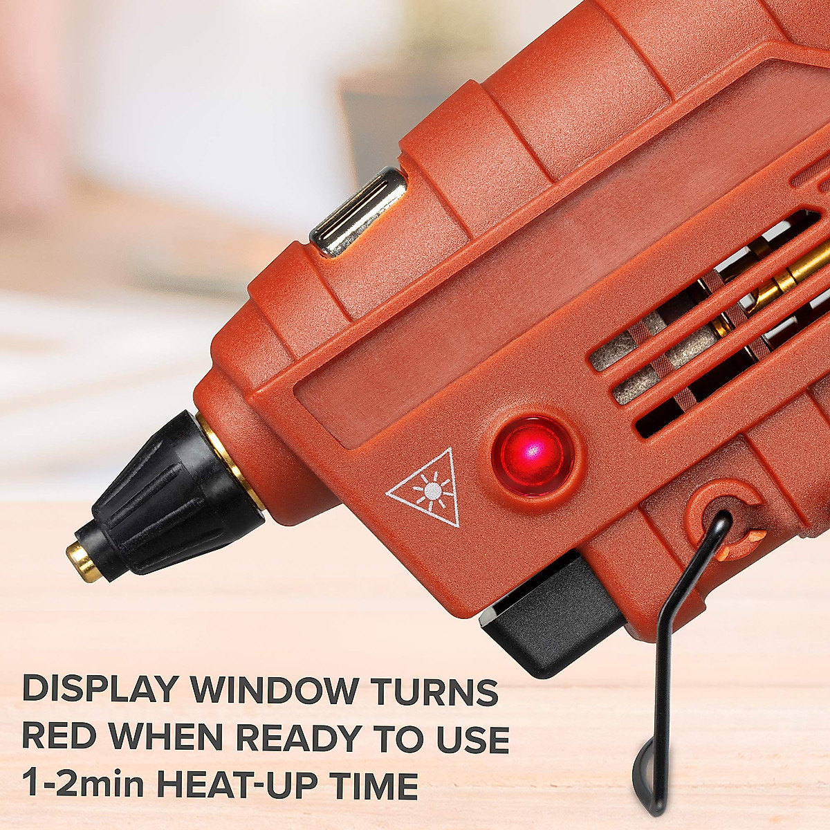 Ivation Cordless Butane Powered Glue Gun, Fast Heat-Up Gas Powered Hot GlueGun with Self-Regulating Temperature for DIY Projects, Arts & Crafts, Woodworking, Home Repairs Gift Decorations & More