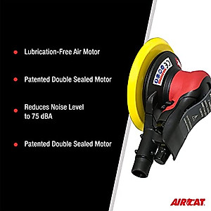 AirCAT 6700-6-336CV 6" Central Vacuum Palm Sander 3/16" Orbit