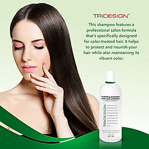 TRI Design Hydrating Shampoo for Color Treated Hair, Sulfate and Paraben Free Color Care Treatment, Concentrated Hair Color Shampoo, Gently Cleanses -33.8 Fluid Ounce