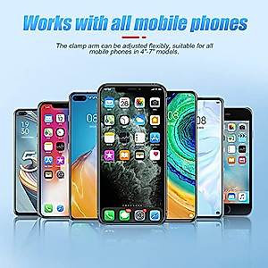 Rearview Mirror Phone Holder for Car, New Upgraded Car Cell Phone Holder, 360 Rotatable and Adjustable Anti-Shake Car Phone Holder Mount for iPhone 14 13 Pro Max, Most Mobile Phones & Vehicles